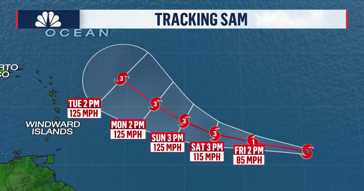 Tropical Storm Sam expected to become major hurricane