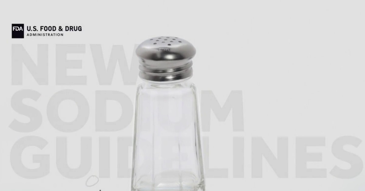 FDA recommends cutting salt in American foods