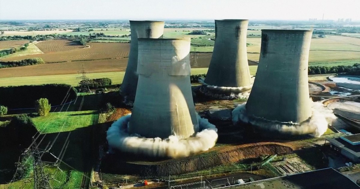 WATCH: Controlled demolition of U.K. power station towers