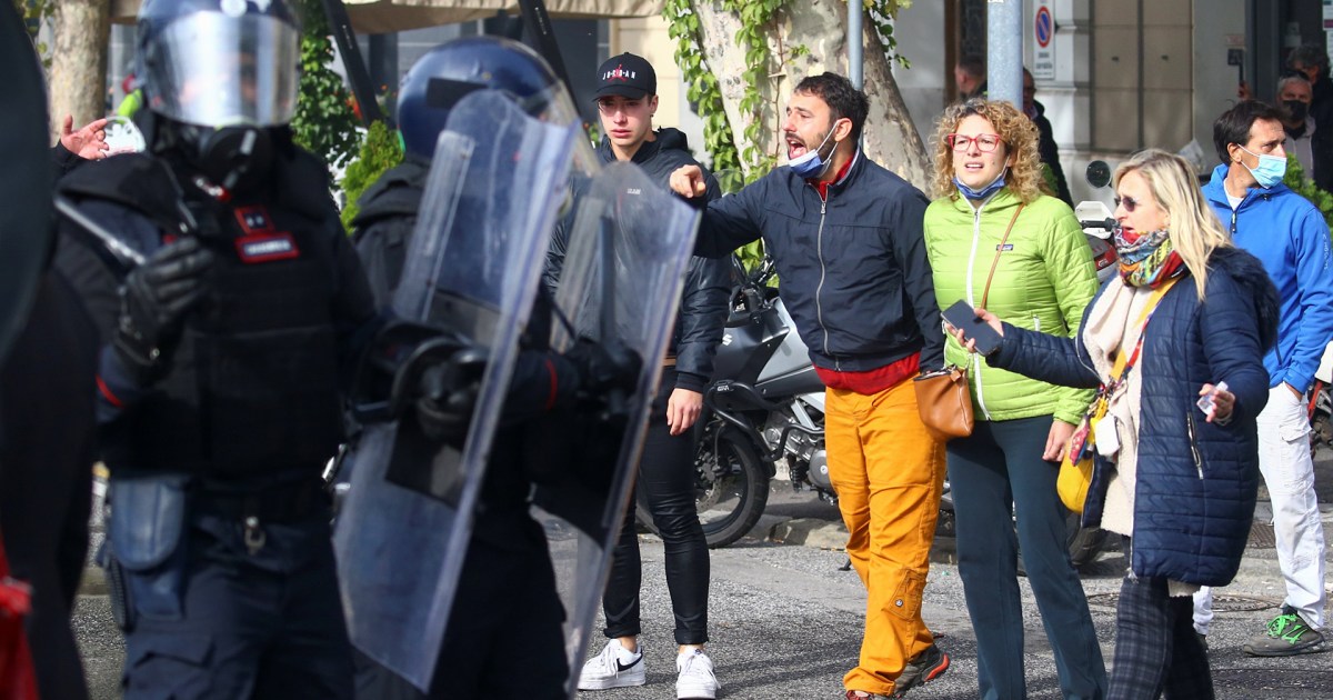 Italian Covid health pass sparks protests