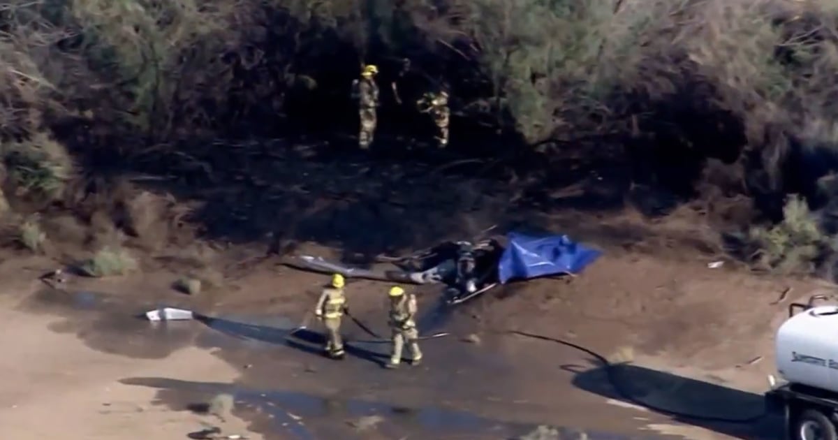 Crews inspect aftermath of fatal crash after plane, helicopter collide ...