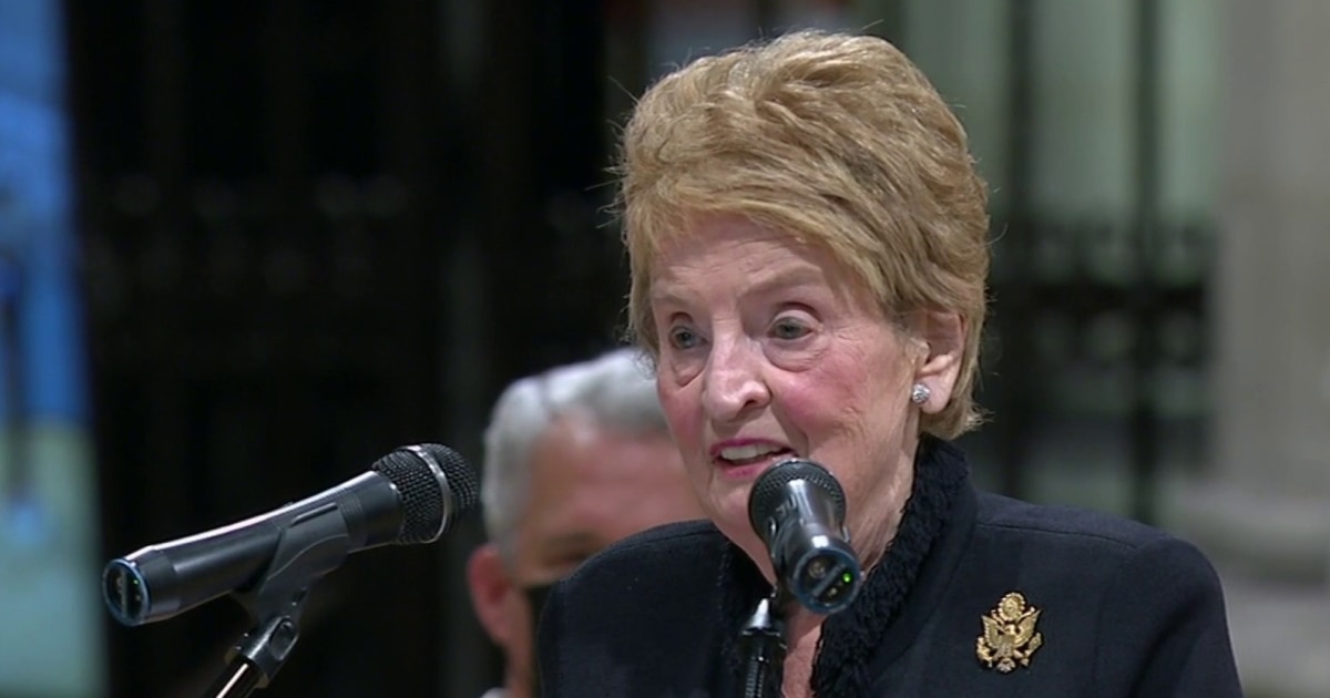 Madeleine Albright honors Colin Powell's leadership and friendship at ...