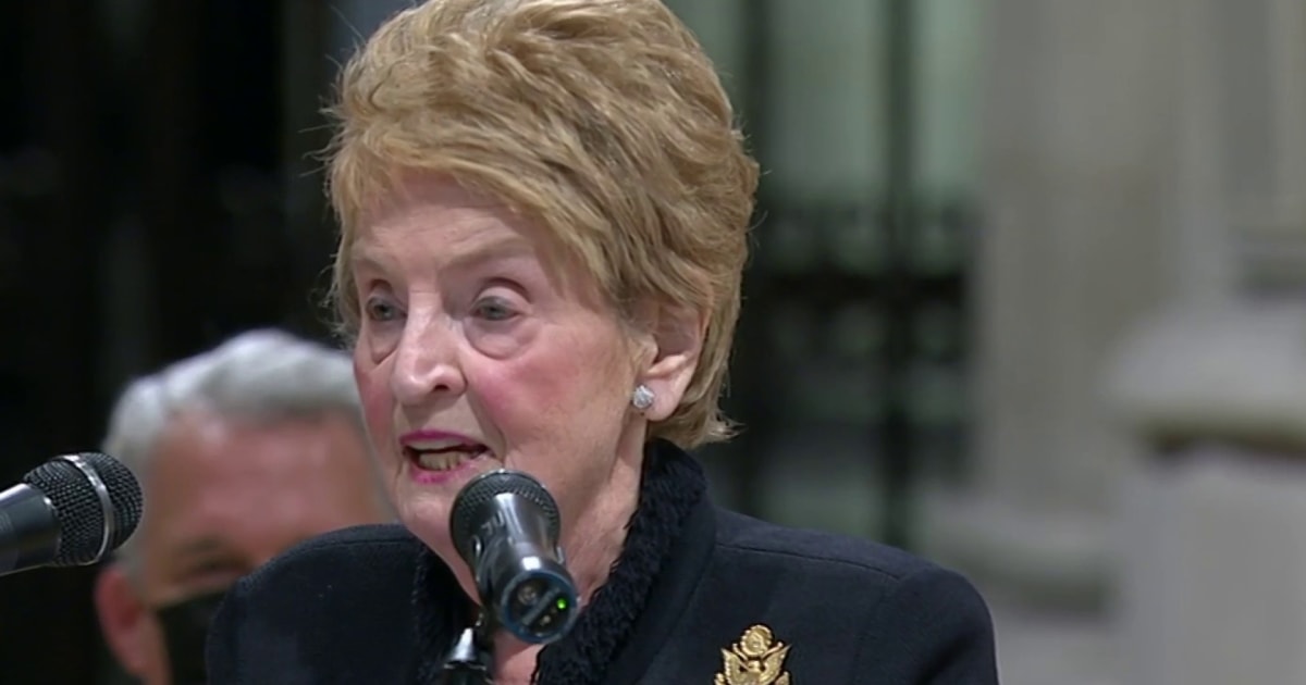 Madeleine Albright remembers Colin Powell at funeral services