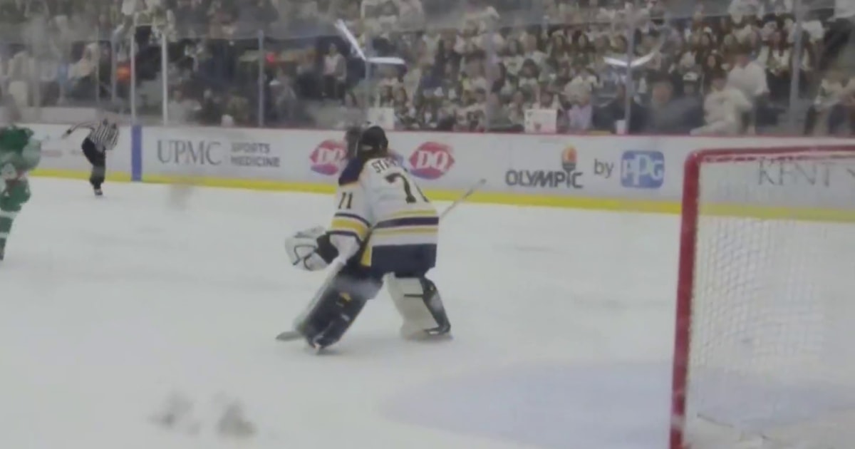 Female hockey goalie returns to ice after facing spectators' sexist chants