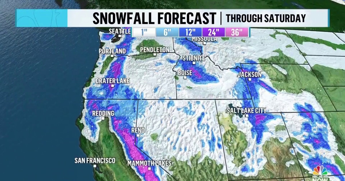 Western states brace for up to 10 feet of snow as winter storm rolls in