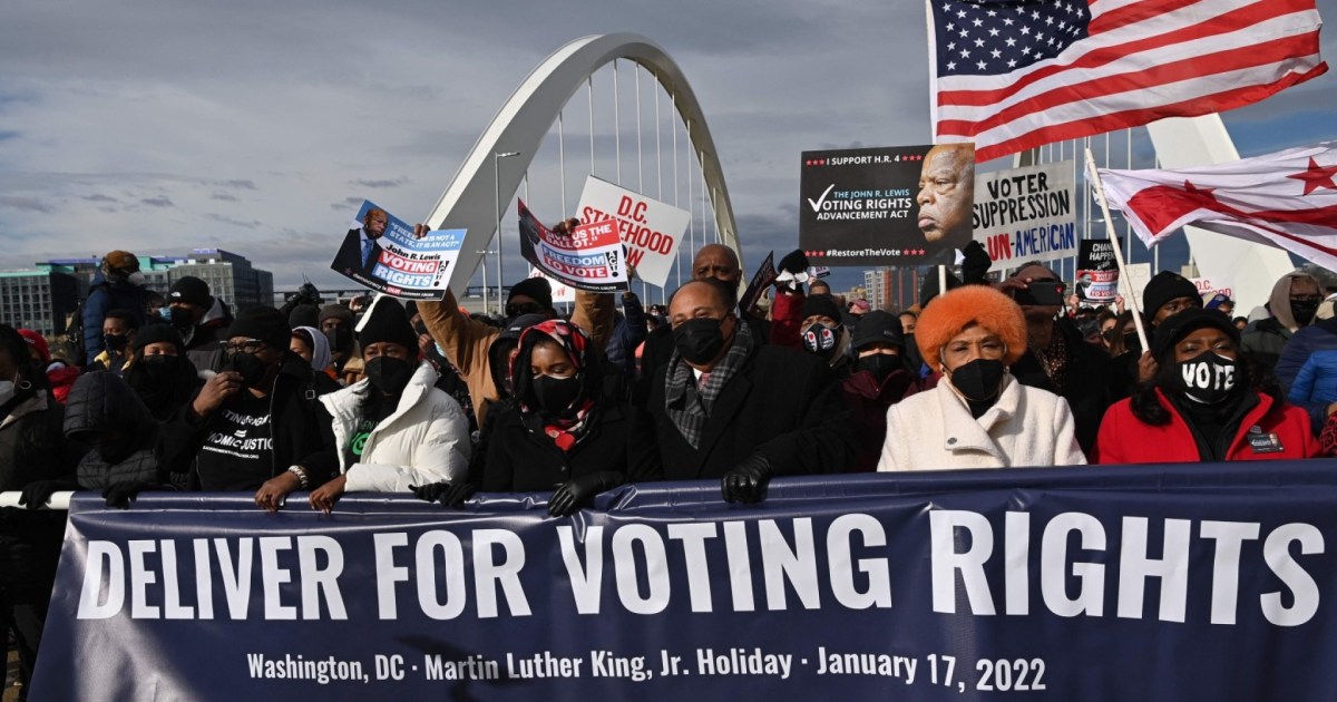 Martin Luther King’s family, activists push for voting rights legislation