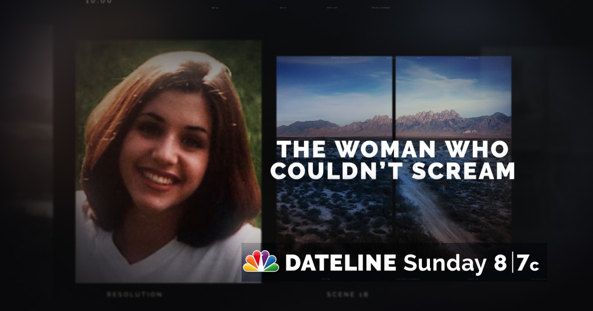 DATELINE SUNDAY PREVIEW: The Woman Who Couldn't Scream