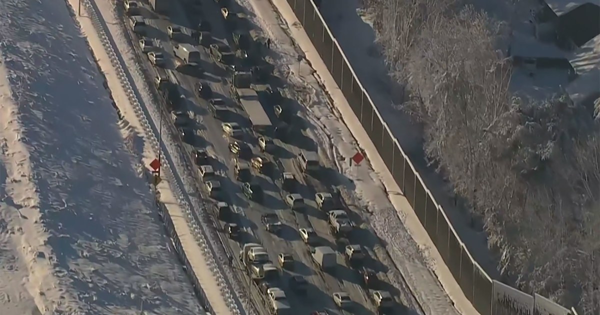 WATCH: Aerials show drivers stuck in miles-long stretch of traffic on ...