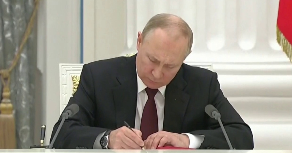 Putin orders Russian troops into separatist regions for 'peacekeeping'