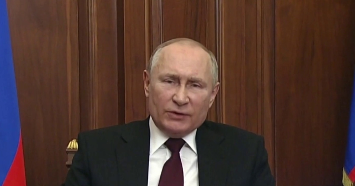 Putin addresses Russia on national TV about Ukraine crisis