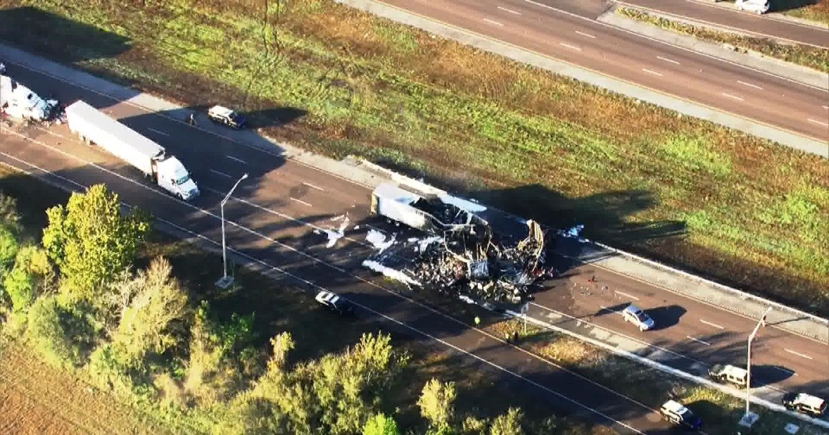 Traffic camera captures fiery scene at one of five deadly crashes on ...