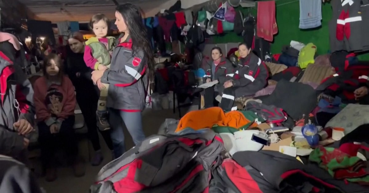 Video shows 'women, children sheltering in Azovstal bunker' in Mariupol