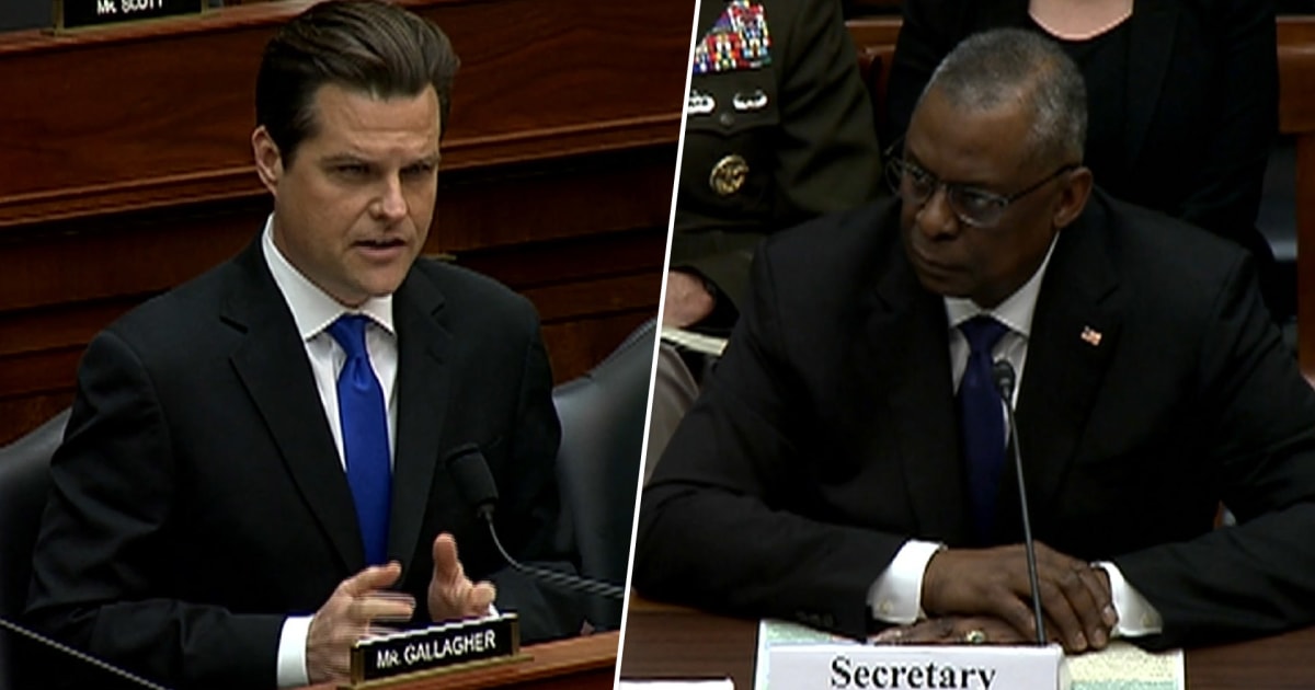 Gaetz clashes with Secy. Austin over 'wokeism' in the military