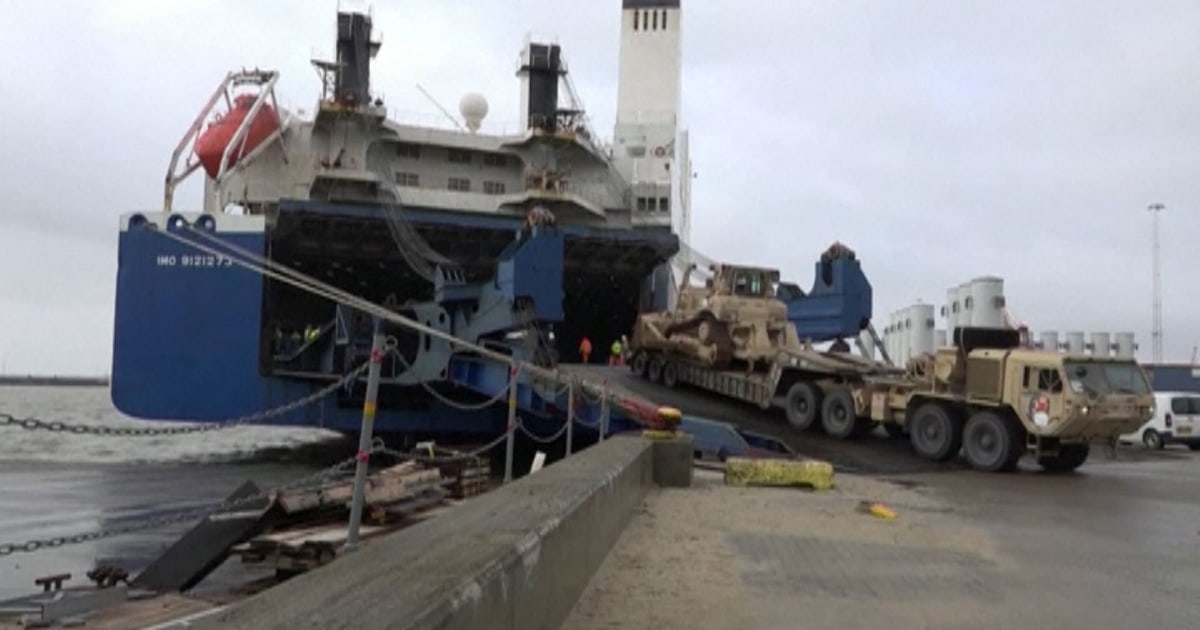 Military equipment en route to Poland to support U.S. armored brigade ...