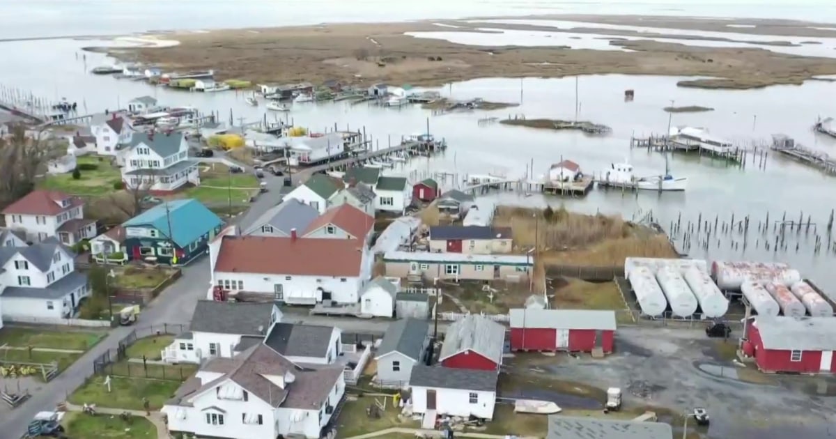 Sinking Tangier Island off Virginia coast shows impact of climate change