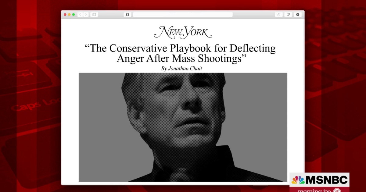Jonathan Chait: The right's playbook for deflecting anger after shootings