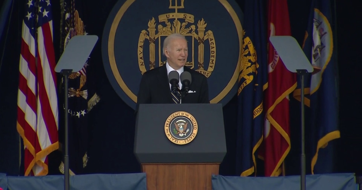 Biden speaks at U.S. Naval Academy graduation