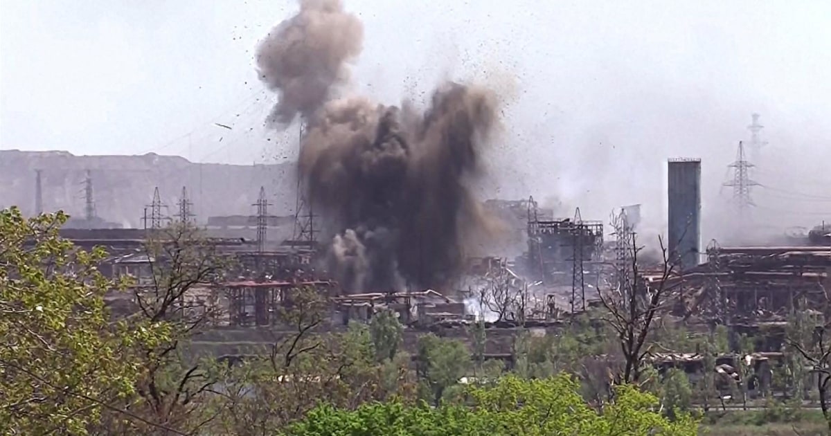 Huge explosion rocks Azovstal steel plant in Mariupol