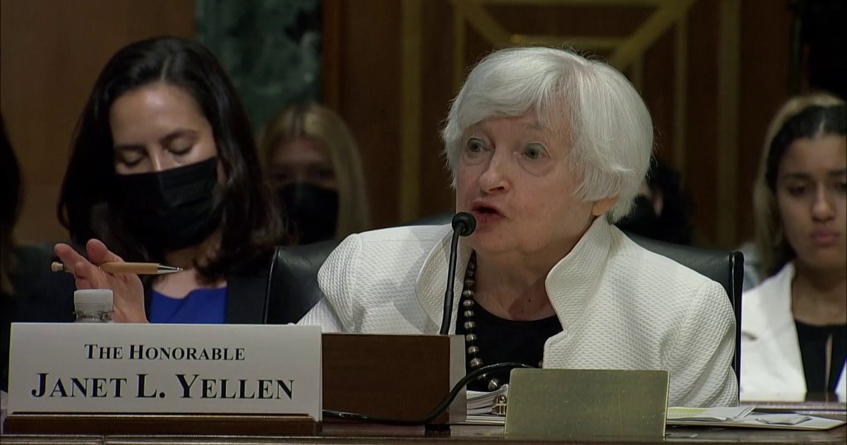Yellen testifies on inflation in Senate hearing