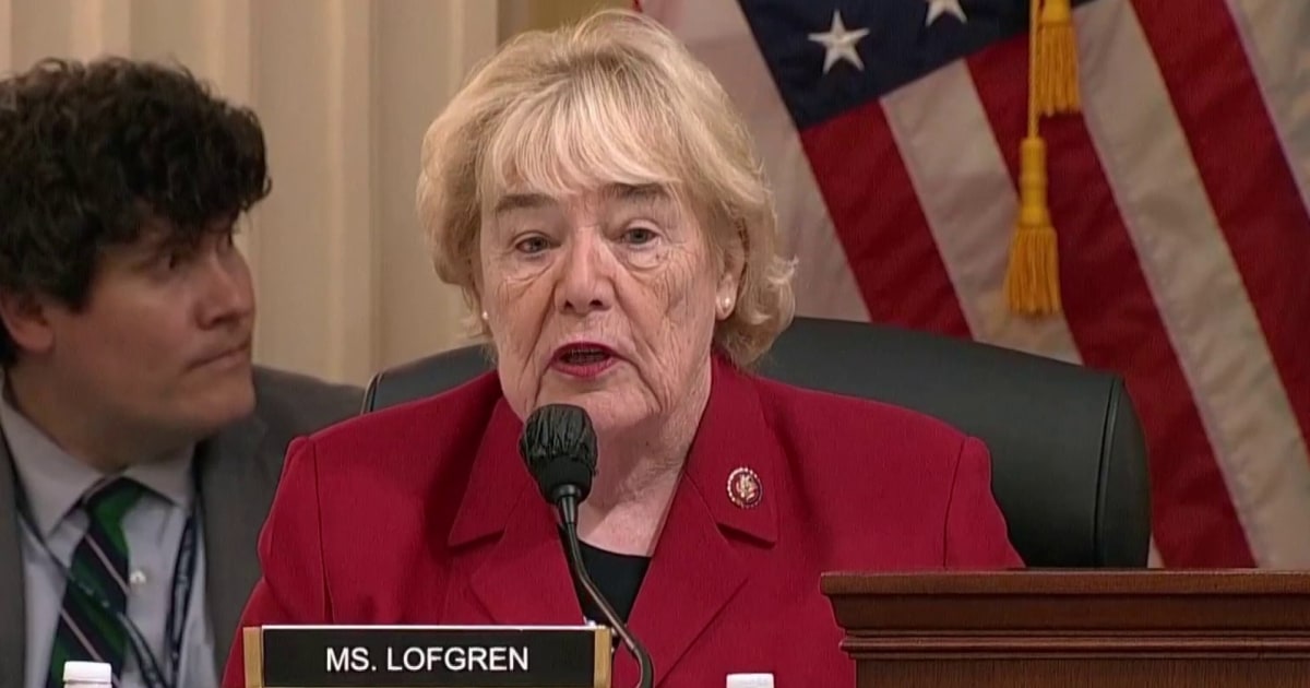 Rep. Lofgren claims Trump spread 'knowingly false claims of election fraud'