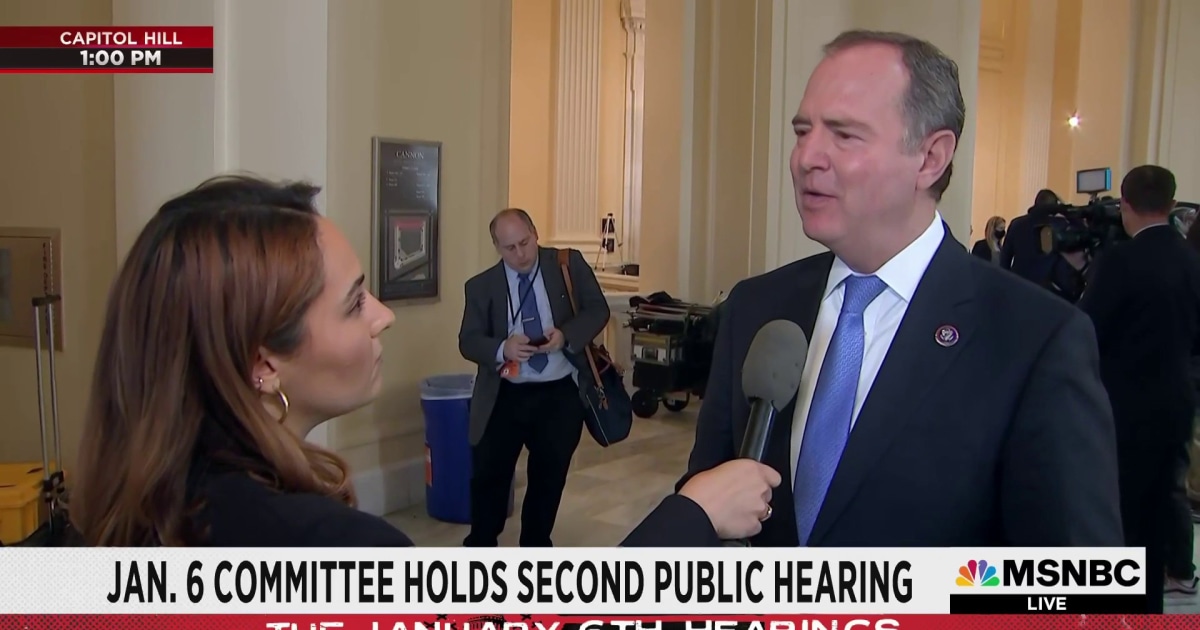 Rep. Schiff: 'It's a clear linear progress of that Big Lie from ...