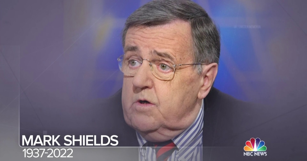 Remembering Mark Shields, 'an equal opportunity critic'