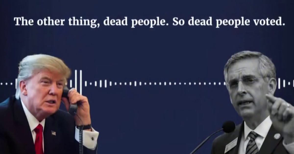 Brad Raffensperger disputes Trump’s claims that 5,000 dead people voted