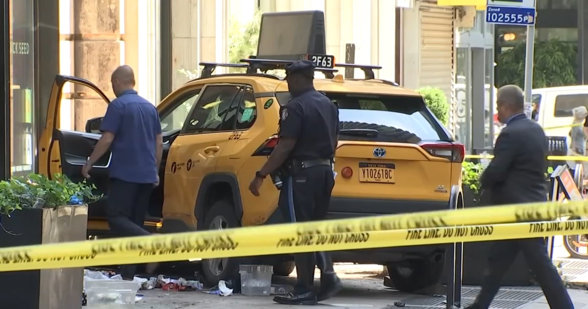 Multiple injured after New York City taxi jumps curb