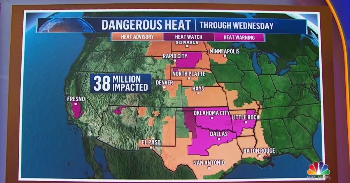 Life-threatening heatwave blazing through 20 states, impacting millions