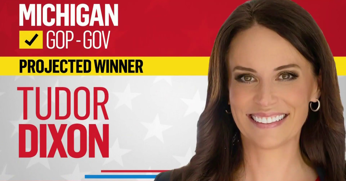 Tudor Dixon wins Michigan GOP governor race, NBC News projects Tudor Dixon wins Michigan GOP governor race, NBC News projects