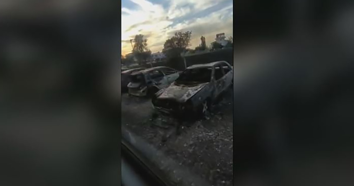 Video shows burned and damaged cars after explosions at Russia airbase ...