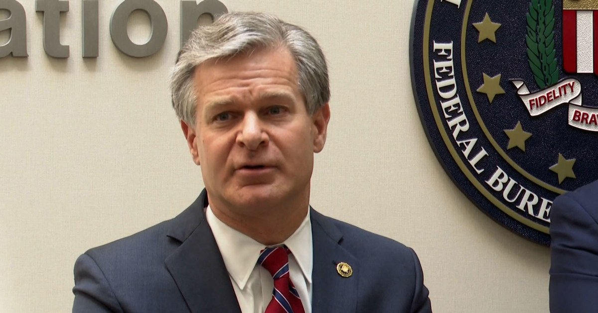 FBI Director Wray after Mar-a-Lago search: ‘Violence against law ...