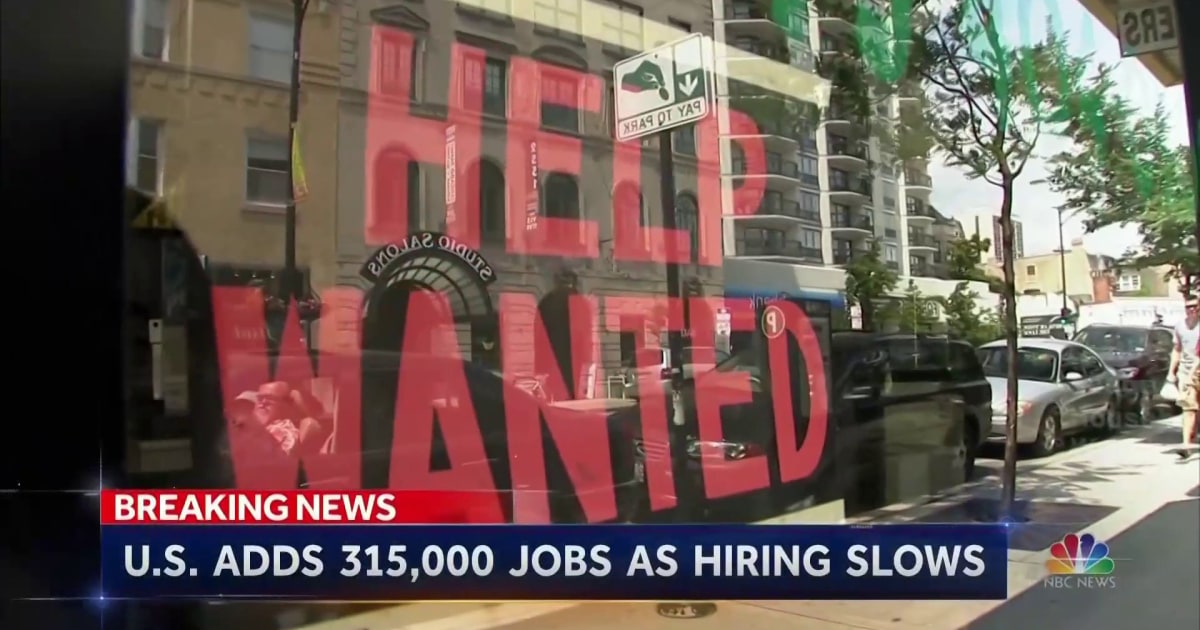 315,000 new jobs added in August, report shows