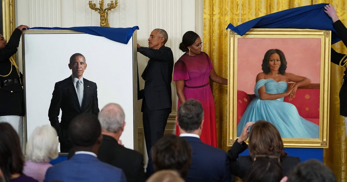 Obamas unveil official White House portraits