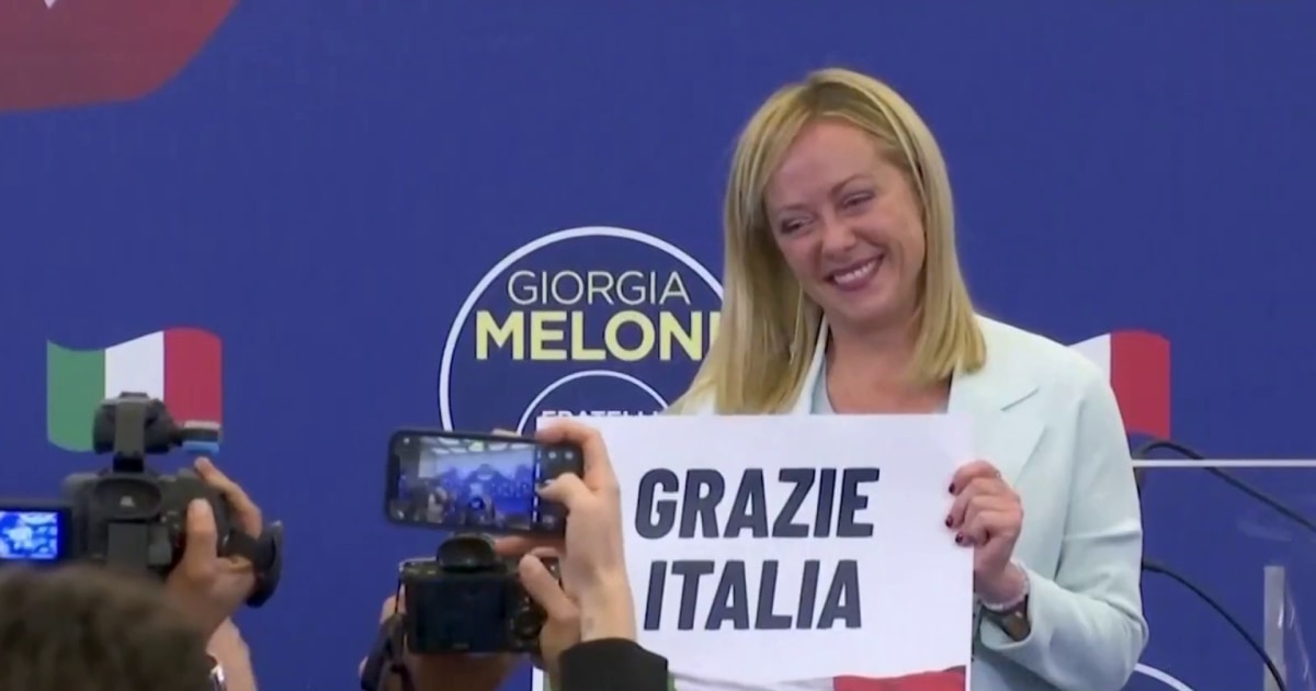 Far-right nationalist Giorgia Meloni elected as Italy's first female ...