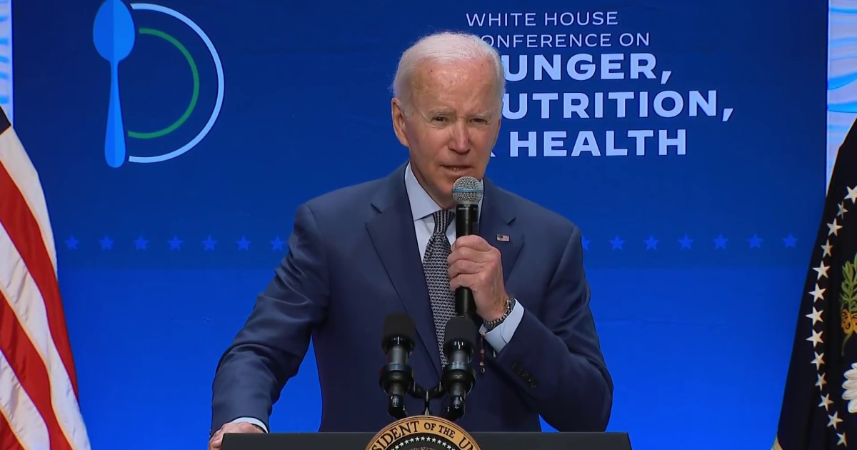 Biden discusses national strategy to end hunger in America by 2030