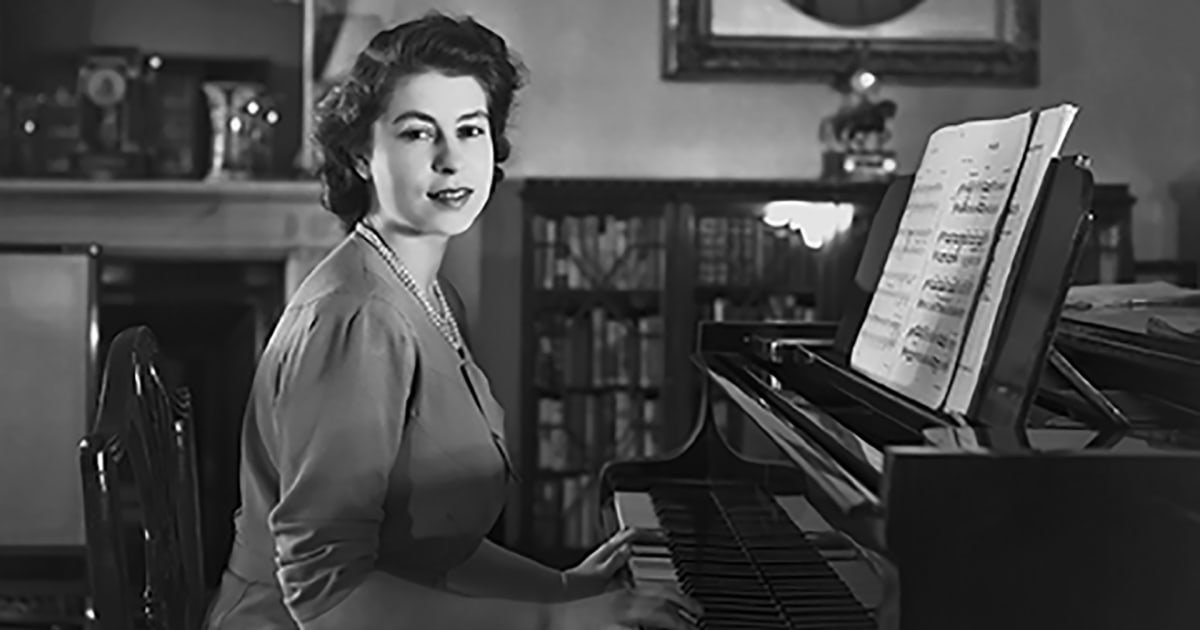 Archive footage showing the early years of U.K.'s Queen Elizabeth II