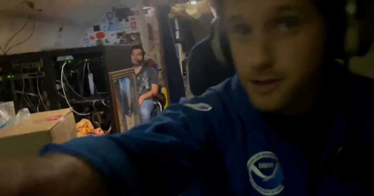 Watch: Engineer endures ‘roughest flight’ of his career into Hurricane Ian