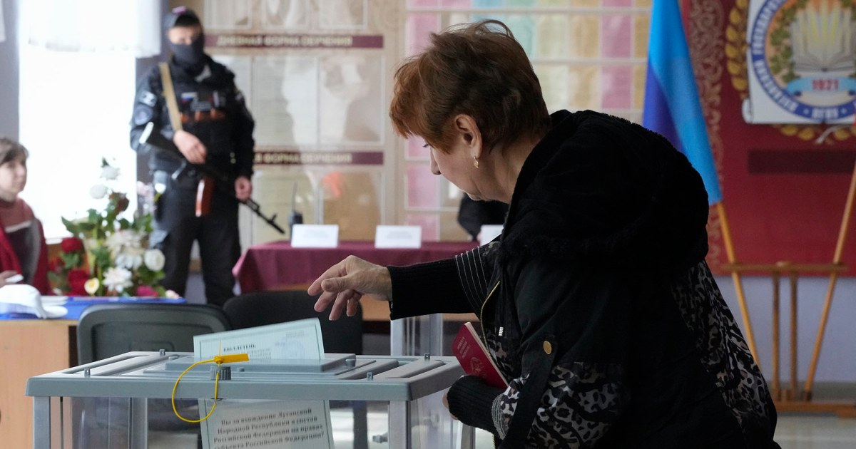 Final day of voting in 'sham' referendums in Ukrainian areas mainly ...