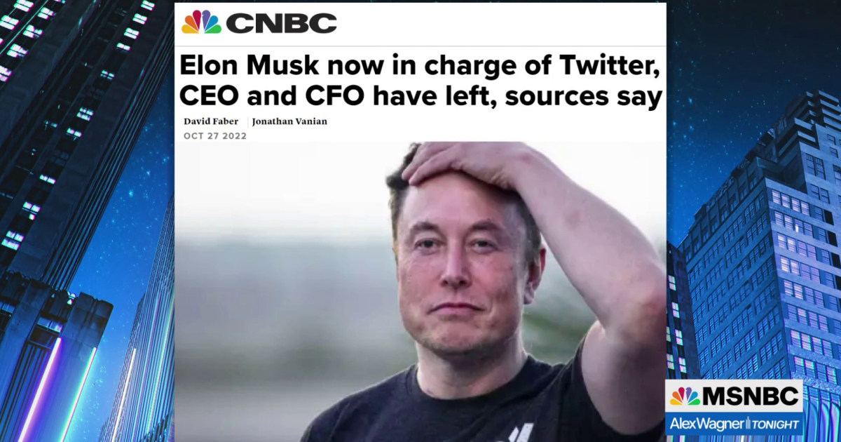Elon Musk takes over Twitter; CEO and CFO depart: CNBC
