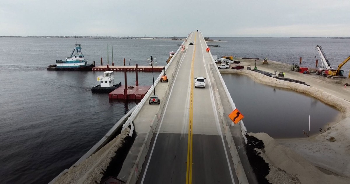 Sanibel Causeway reopens in Florida after being damaged by Hurricane Ian