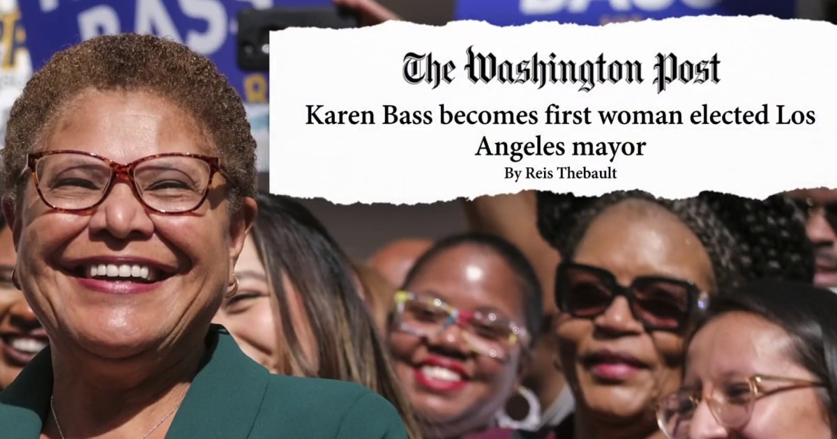 Rep. Karen Bass elected as next Los Angeles Mayor Rep. Karen Bass elected as next Los Angeles Mayor
