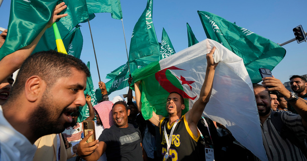 Saudi Arabia soccer fans celebrate World Cup win over Argentina
