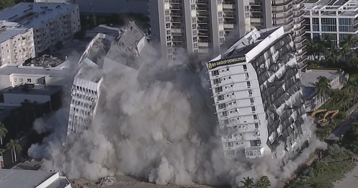 Miami Beach's historic Deauville Hotel imploded