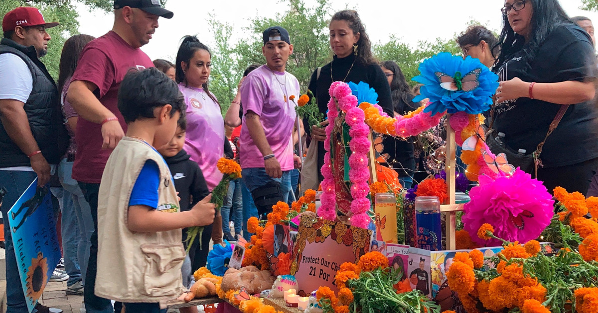 Communities remember Uvalde school shooting victims with march on Día ...