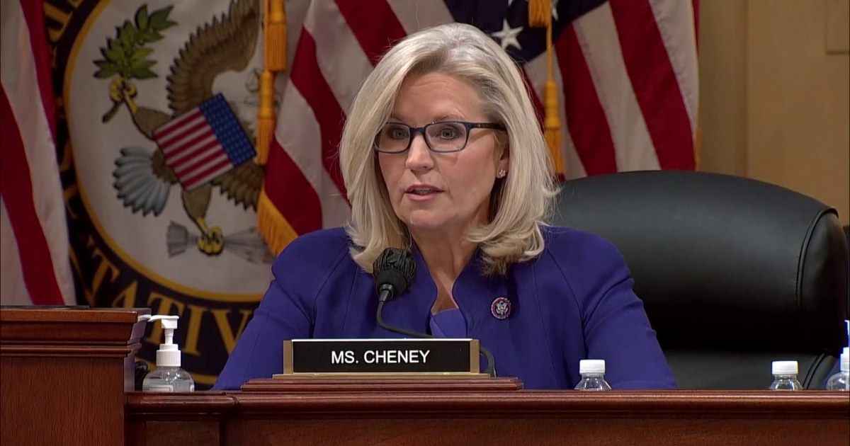 Rep. Cheney calls Trump’s refusal to stop riot ‘utter moral failure’