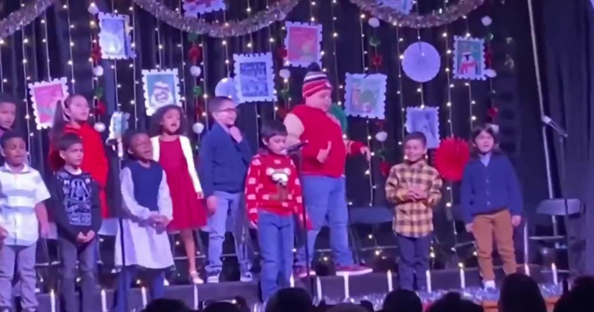 Second grader's holiday performance goes viral for fun dance moves