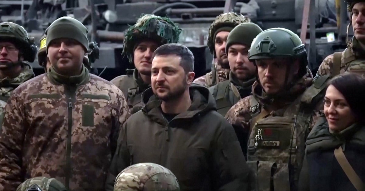 Ukraine's Zelenskyy visits front-line troops defending Bakhmut, Donetsk ...