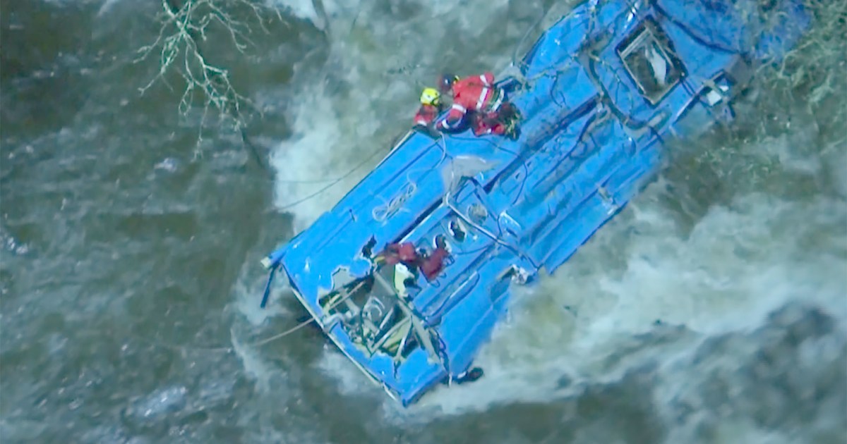 Six dead, two injured after bus plunges into river in Spain