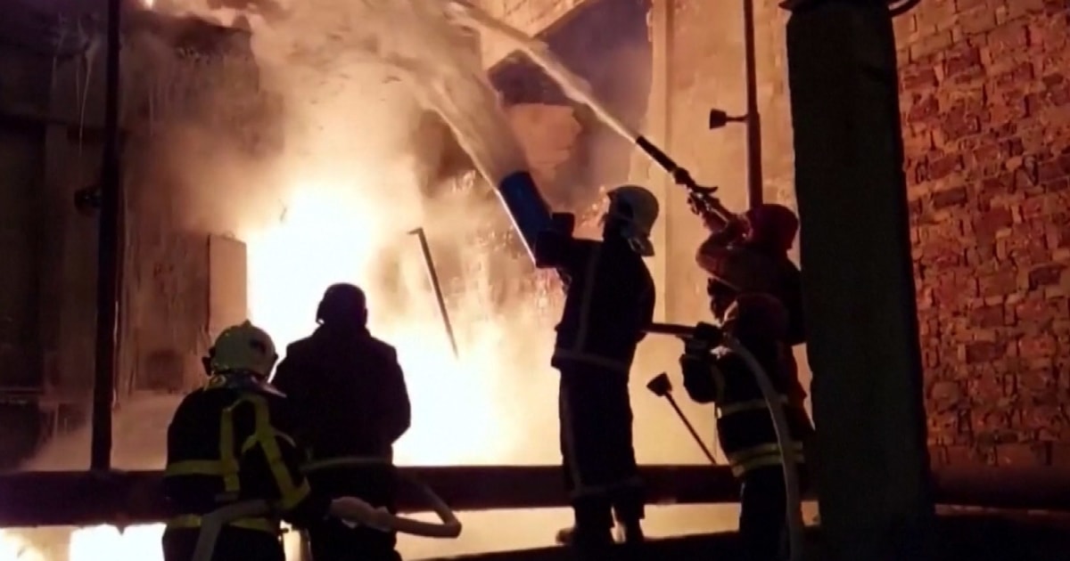Video shows Russian strike on Kyiv energy infrastructure, authorities say